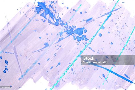 추상적인 파란색 배경입니다 수채화 잉크 아트 콜라주 아크릴 물감의 얼룩 얼룩 및 브러시 스트로크 0명에 대한 스톡 사진 및 기타 이미지 Istock