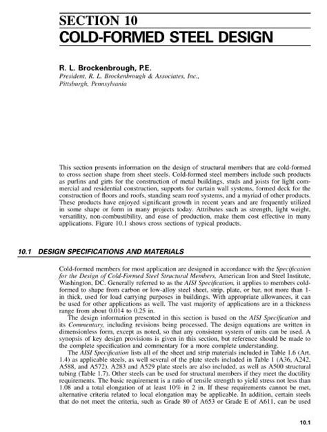 Steel Deck On Cold Formed Steel Framing Design Manual Pdf