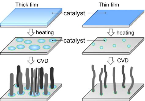 Aligned Growth Of Single Walled And Double Walled Carbon Nanotube Films By Control Of Catalyst