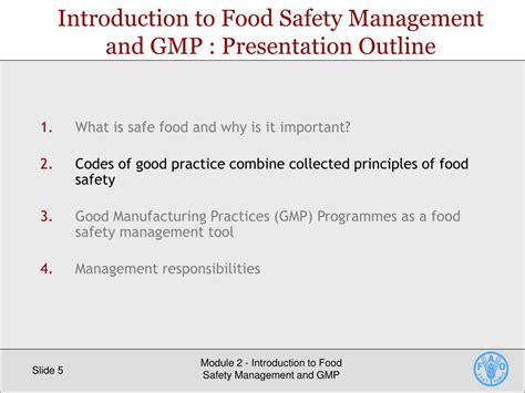 PPT Introduction To Food Safety Management And GMP PowerPoint Presentation ID