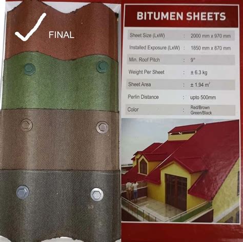Bitumen Fiber Roofing Color Coated Sheet At Rs 65sq Ft In Panchkula Id 25388545948