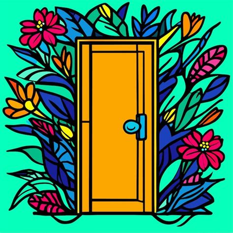 Abre La Puerta Vector Premium