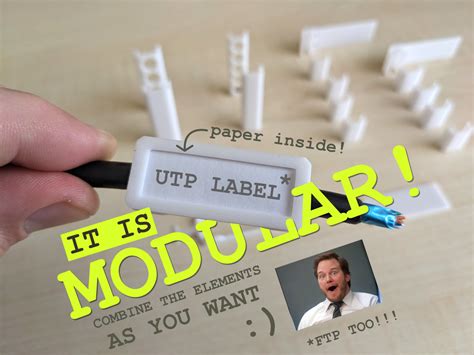 Modular Utp Ethernet Cable Label Tag Clip By Radicsf Makerworld