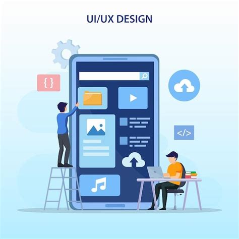 Premium Vector Ui Ux Design Concept Creating An Application Design