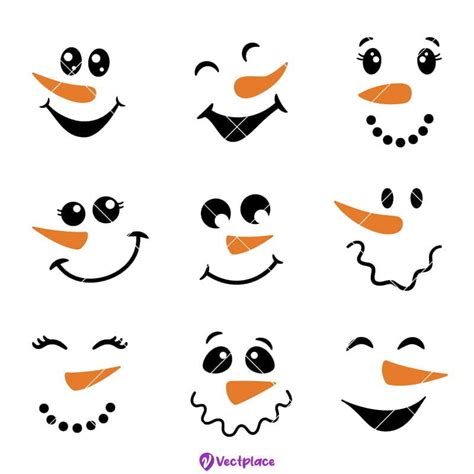 Snowman Face Clipart Black And White