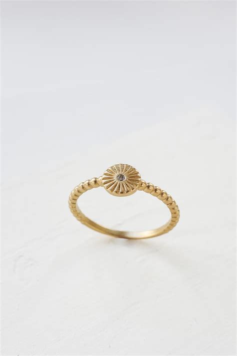 Daisy Ring Botanic Ring Stone Ring Etsy