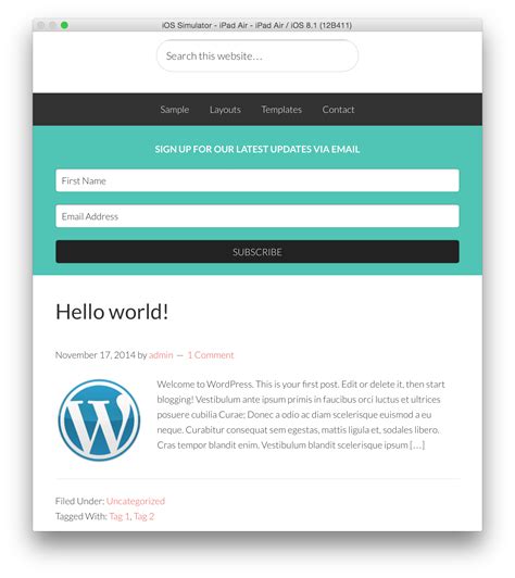Horizontal Opt In Form In Genesis Using Enews Extended Plugin Sridhar Katakam