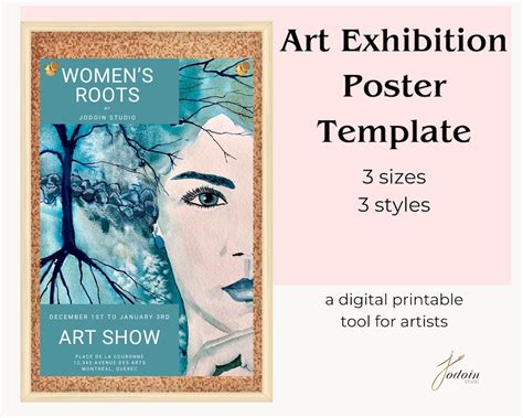 Unique Art Exhibition Poster Template Editable With Canva Craft Fair