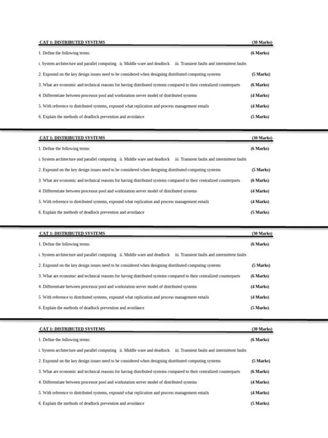 Distributed Systems Cat 1 Pdf Distributed Computing Parallel