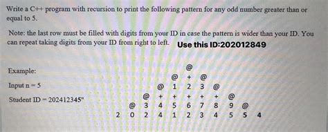 Solved Write A C ﻿program With Recursion To Print The
