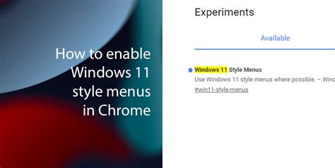 How To Enable Windows Style Menus In Chrome
