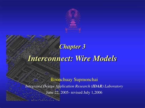 Ppt Chapter 3 Interconnect Wire Models Powerpoint Presentation Free Download Id 1144129