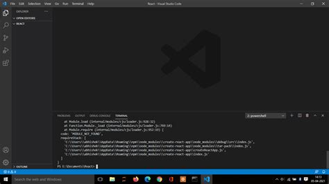 Jquery Whenever I Tried To Create React App It Shows Module Not Find Stack Overflow
