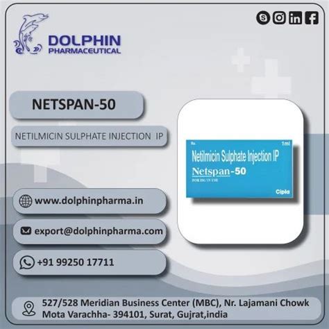 Netilmicin Sulfate Injection 50mg 1ml At Rs 180 Vial In Surat Id