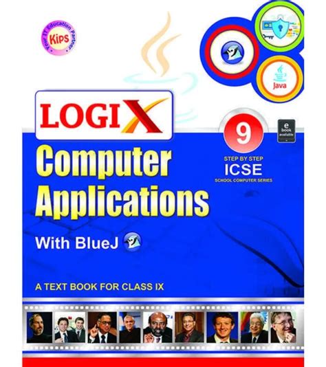 kips icse computer application with blue j for class 9