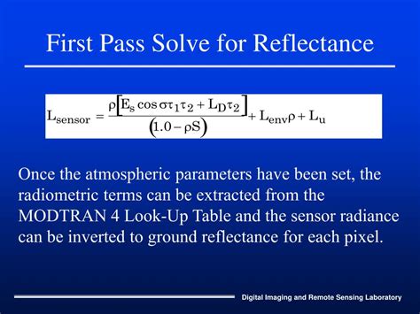 Ppt An Atmospheric Correction Algorithm For Hyperspectral Imagery