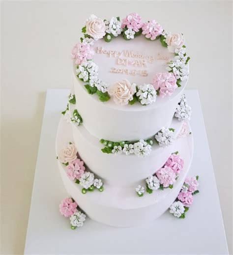 웨딩케이크 생크림플라워케이크3단케이크행사케이크결혼케이크이벤트케이크 신대방플라워케이크 네이버 블로그