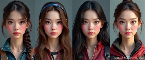 Sci Fi Gaming Character Faces Stable Diffusion Online