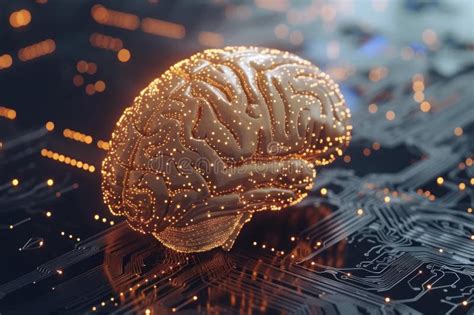 Digital Brain Concept With Circuit Board Background Stock Illustration Illustration Of Board