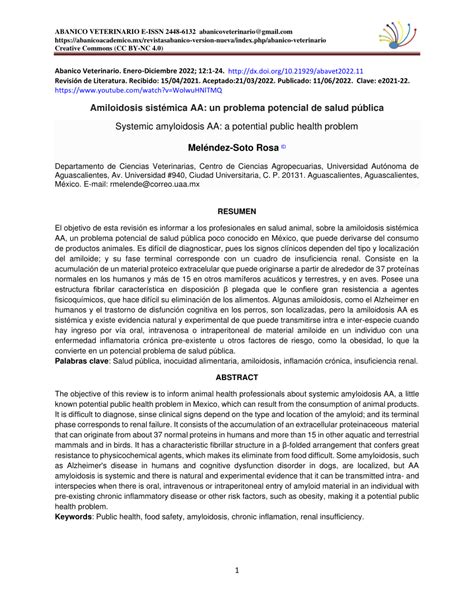 Pdf Systemic Aa Amyloidosis A Potential Public Health Problem