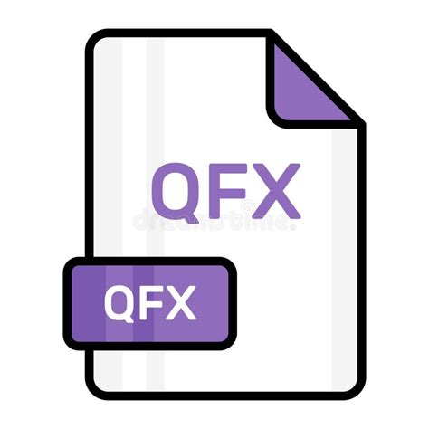 An Amazing Vector Icon Of Qfx File Editable Design Stock Vector Illustration Of Paper Format