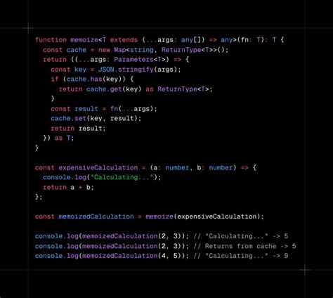 type safe memoization utility in typescript this is a generic memoize