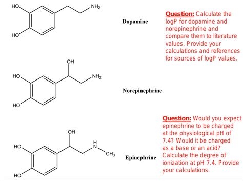 Solved Dopaminequestion1 Calculate The Logp For Dopamine