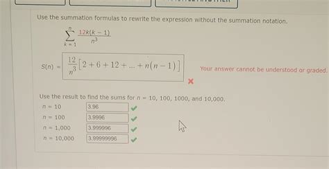Solved Use The Summation Formulas To Rewrite The Expression