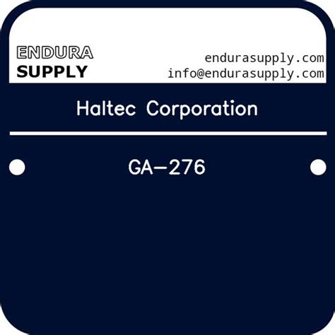 Haltec Corporation Part List Endura Supply