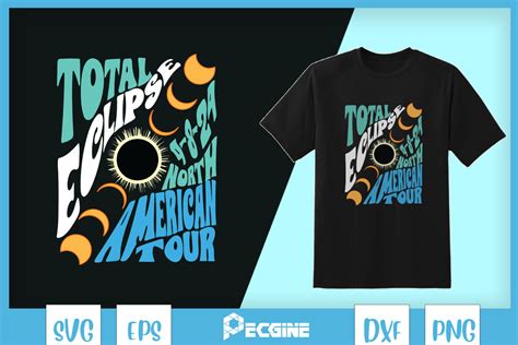 Total Eclipse 2024 Retro Groovy Svg Graphic By Pecgine · Creative Fabrica