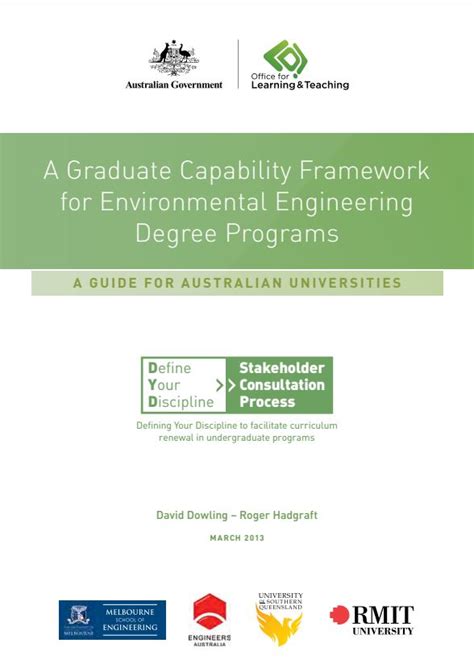 A Graduate Capability Framework For Environmental Engineering Programs Engineers Australia