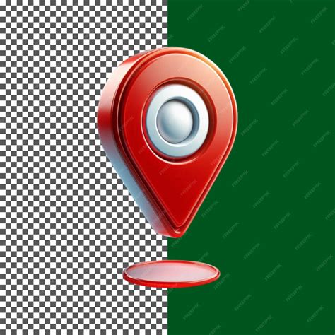 premium psd red 3d map pin icon for navigation and travel apps on