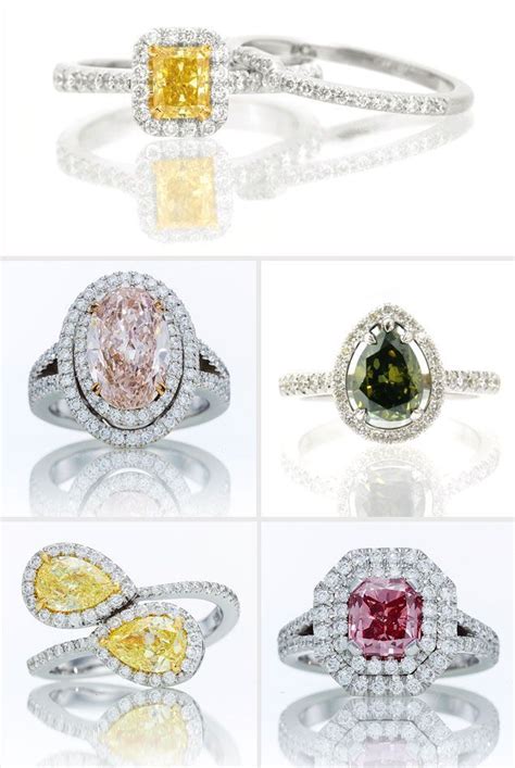 Colored Diamonds Stones Engagement Rings Under 100 Colored Diamond Engagement Rings Colored