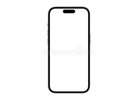 Mockup Smartphone Iphone 14 Pro Max With White Blank Screen Editorial