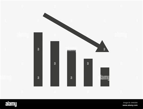 Decrease Icon On White Background Chart Icon Stock Vector Image And Art