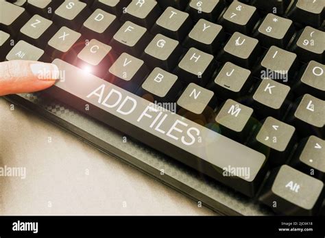 Conceptual Caption Add Files Internet Concept To Put More Information To A Certain Personthing