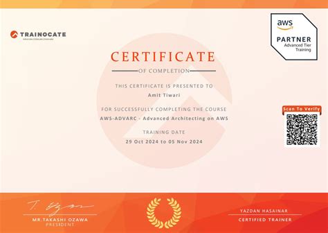 Aws Cloudarchitecture Advancedtraining Awsarchitect Trainocate Amit Tiwari