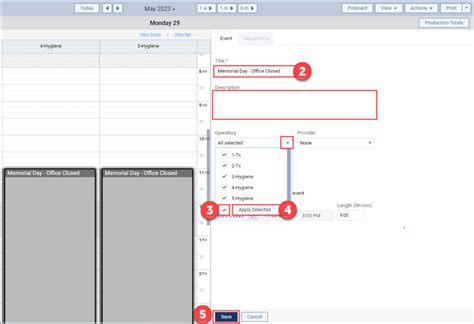 Selecting All Operatories When Scheduling An Event Dentrix Ascend