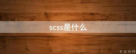 Scss是什么 业百科