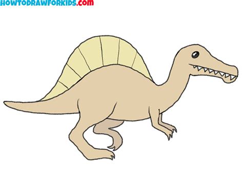 How To Draw Spinosaurus Easy How To Draw A Spinosaurus Dinosaur Rainy