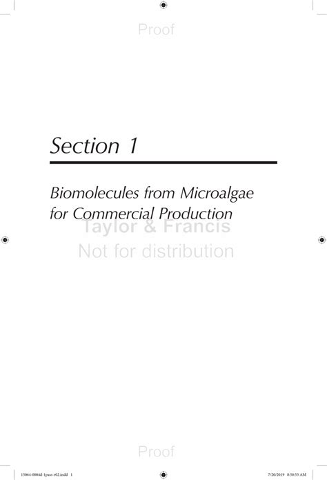 PDF Biomolecules From Microalgae For Commercial Applications