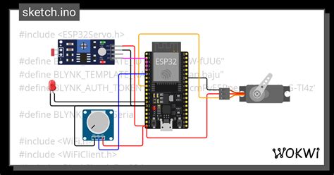Jemuran Otomatis Wokwi ESP32 STM32 Arduino Simulator