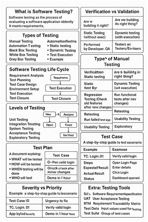 Manualtesting Softwaretesting Testingcheatsheets Qafundamentals