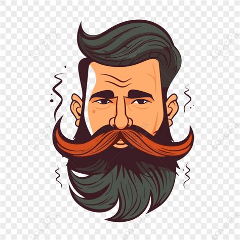 남자 수염상표만화클립 아트