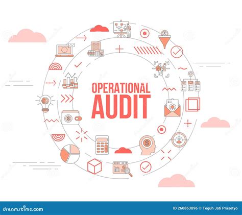 Operational Audit Concept With Icon Set Template Banner And Circle Round Shape Stock Vector