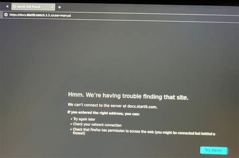 unable to access server server connection issues startos support