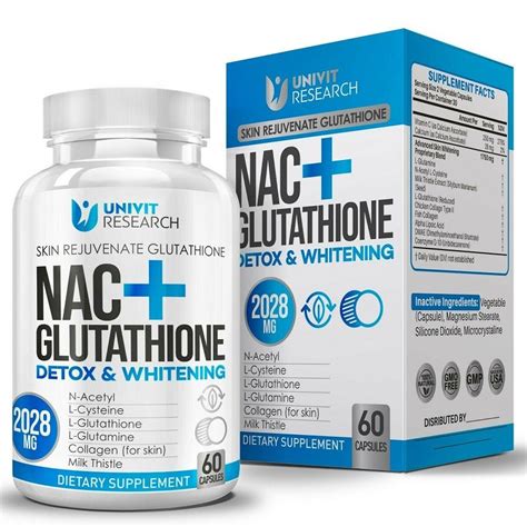 Univit Nac Glutathione Detox And Whitening 2 028mg Bodytonix Australia