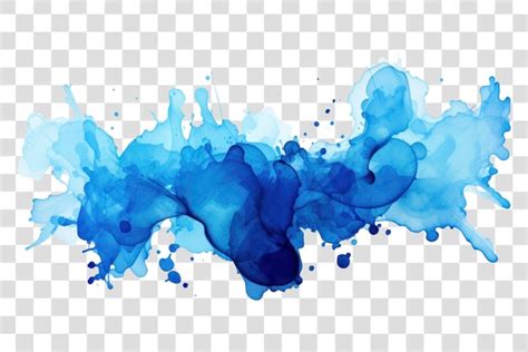 파란색 수채화 스플래시 오버레이 프리미엄 Psd 파일