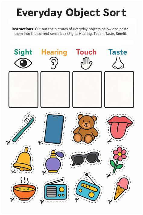 Everyday Object Sort Worksheet Download And Print Now