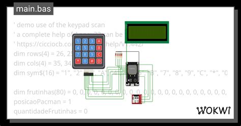 Keypad Matrix Wokwi ESP32 STM32 Arduino Simulator